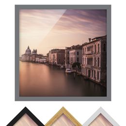 Bilderwelten Bild mit Rahmen - Quadrat Abendstimmung in Venedig