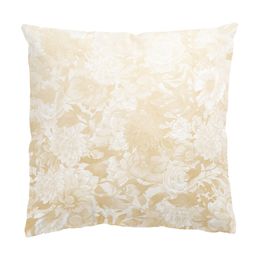 Bilderwelten Dekokissen Kissenbezug beige Blumen Vintage - Vintage Bl&uuml;tentraum in Beige - Blumenwiese Sofakissen Bezug & F&uuml;llung in 40x40 50x50 60x60
