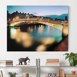 Bilderwelten Leinwandbild - Querformat Ha'penny Bridge