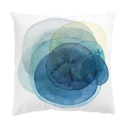 Bilderwelten Dekokissen Kissenbezug blau Abstrakt - Urknall - blau - Bett Couch Sofakissen Bezug & F&uuml;llung in 40x40 50x50 60x60