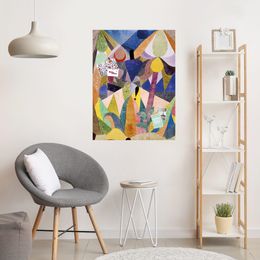 Bilderwelten Glasbild - Hochformat Paul Klee - Mildtropische Landschaft