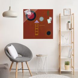 Bilderwelten Glasbild originell Abstrakt braun Glas Wandbild - Wassily Kandinsky - Beruhigt - Deko Wohnzimmer Schlafzimmer