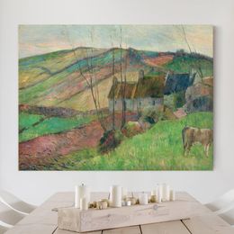 Bilderwelten Leinwandbild - Querformat Paul Gauguin - Bauernh&auml;user