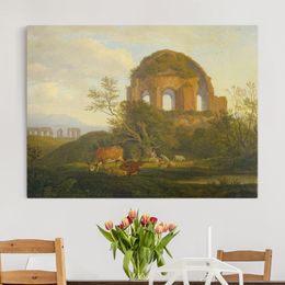 Bilderwelten Leinwandbild - Querformat Ludwig Richter - Der Minervatempel