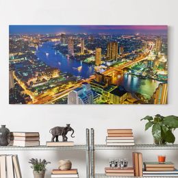 Bilderwelten Leinwandbild - Querformat Bangkok Skyline