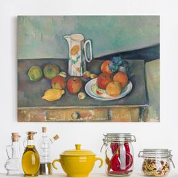 Bilderwelten Leinwandbild Paul C&eacute;zanne - Stillleben Milchkrug