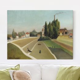 Bilderwelten Leinwandbild - Querformat Henri Rousseau - Landschaft mit Fabrik