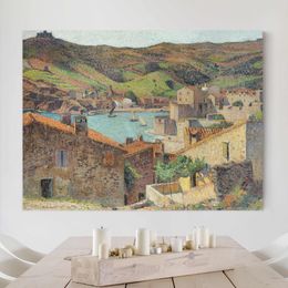 Bilderwelten Leinwandbild - Querformat Henri Martin - Collioure mit Blick auf Hafen