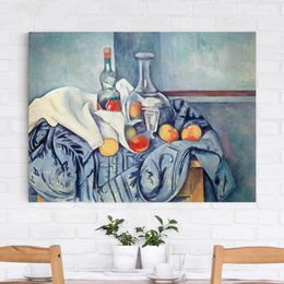 Bilderwelten Leinwandbild - Querformat Paul C&eacute;zanne - Stillleben Pfirsiche