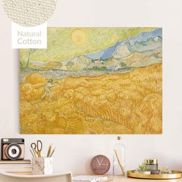 Bilderwelten Leinwandbild - Querformat Vincent van Gogh - Kornfeld mit Schnitter