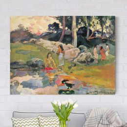 Bilderwelten Leinwandbild - Querformat Paul Gauguin - Flussufer