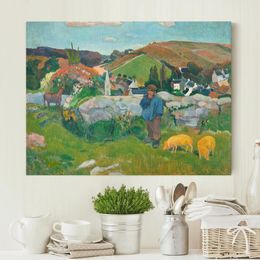 Bilderwelten Leinwandbild - Querformat Paul Gauguin - Der Schweinehirt
