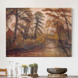 Bilderwelten Leinwandbild - Querformat Otto Modersohn - Abendd&auml;mmerung