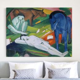 Bilderwelten Leinwandbild - Querformat Franz Marc - Hirten