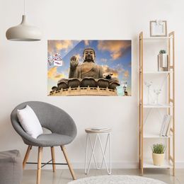 Bilderwelten Glasbild - Querformat Gro&szlig;er Buddha