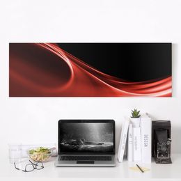 Bilderwelten Leinwandbild - Panorama Red Wave