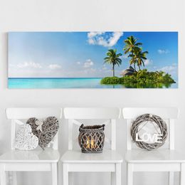 Bilderwelten Leinwandbild - Panorama Tropisches Paradies