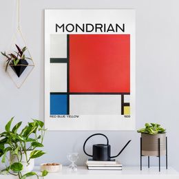 Bilderwelten Leinwandbild Piet Mondrian - Red Blue Yellow