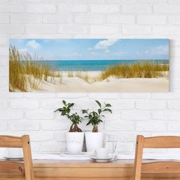 Bilderwelten Leinwandbild - Panorama Strand an der Nordsee