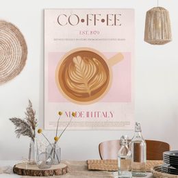 Bilderwelten Leinwandbild Vintageposter - Latte