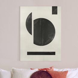 Bilderwelten Leinwandbild Geometrische Formen in Schwarz