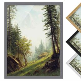Bilderwelten Bild mit Rahmen - Hochformat Albert Bierstadt - In den Berner Alpen