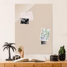 Bilderwelten Glasbild Unifarben beige Glas Wandbild - Macchiato - Deko Wohnzimmer Schlafzimmer