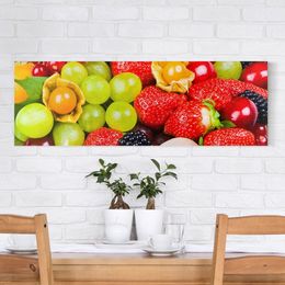 Bilderwelten Leinwandbild - Panorama Tropical Fruits