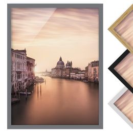 Bilderwelten Bild mit Rahmen - Hochformat Abendstimmung in Venedig