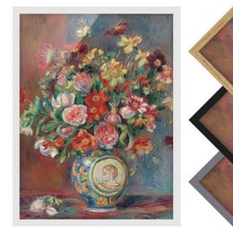 Bilderwelten Bild mit Rahmen - Hochformat Auguste Renoir - Blumenvase