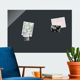 Bilderwelten Glasbild Unifarben grau Glas Wandbild - Mondgrau - Deko Wohnzimmer Schlafzimmer