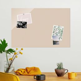 Bilderwelten Glasbild Unifarben beige Glas Wandbild - Macchiato - Deko Wohnzimmer Schlafzimmer
