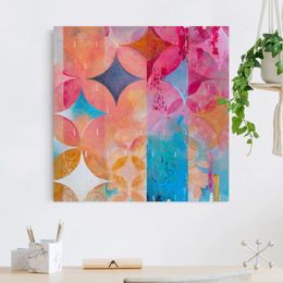 Bilderwelten Leinwandbild Vintage Sterne und Ornamente