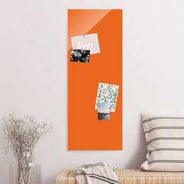 Bilderwelten Glasbild Unifarben orange Glas Wandbild - Mohn - Deko Wohnzimmer Schlafzimmer