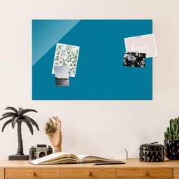 Bilderwelten Glasbild Unifarben petrol Glas Wandbild - Petrol - Deko Wohnzimmer Schlafzimmer