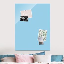 Bilderwelten Glasbild Unifarben blau Glas Wandbild - Pastellblau - Deko Wohnzimmer Schlafzimmer