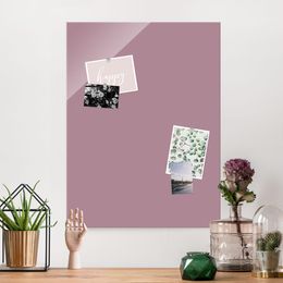 Bilderwelten Glasbild Unifarben violett Glas Wandbild - Malve - Deko Wohnzimmer Schlafzimmer