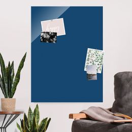Bilderwelten Glasbild Unifarben blau Glas Wandbild - Preussisch-Blau - Deko Wohnzimmer Schlafzimmer