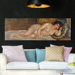 Bilderwelten Leinwandbild - Panorama Auguste Renoir - Liegender Akt