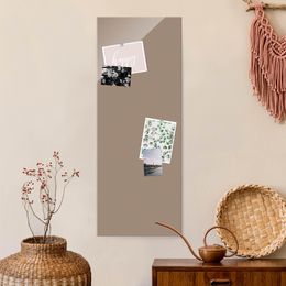 Bilderwelten Glasbild Unifarben beige Glas Wandbild - Mocca - Deko Wohnzimmer Schlafzimmer