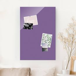 Bilderwelten Glasbild Unifarben violett Glas Wandbild - Flieder - Deko Wohnzimmer Schlafzimmer