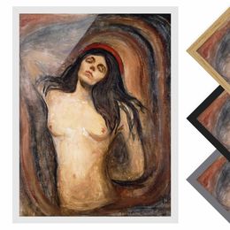 Bilderwelten Bild mit Rahmen - Hochformat Edvard Munch - Madonna