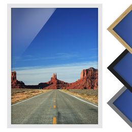 Bilderwelten Bild mit Rahmen Natur blau Motiv inkl. Rahmung - Colorado-Plateau - Berg Wohnzimmer Schlafzimmer
