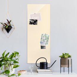 Bilderwelten Glasbild Unifarben beige Glas Wandbild - Cr&egrave;me - Deko Wohnzimmer Schlafzimmer