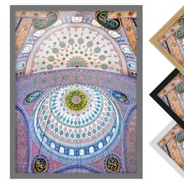 Bilderwelten Bild mit Rahmen - Hochformat Blaue Moschee in Istanbul
