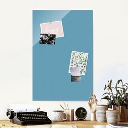 Bilderwelten Glasbild Unifarben blau Glas Wandbild - Meerblau - Deko Wohnzimmer Schlafzimmer