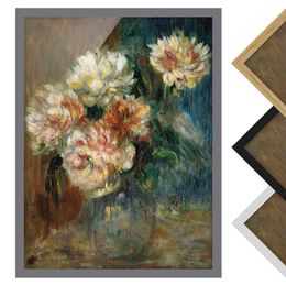 Bilderwelten Bild mit Rahmen - Hochformat Auguste Renoir - Vase Pfingstrosen