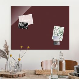 Bilderwelten Glasbild Unifarben rot Glas Wandbild - Burgund - Deko Wohnzimmer Schlafzimmer