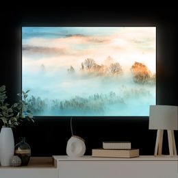 Bilderwelten LED-Wechselbild Nebel bei Sonnenaufgang