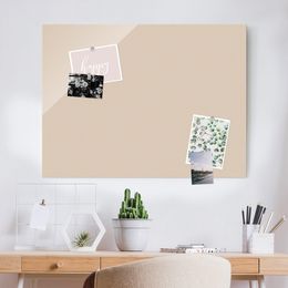 Bilderwelten Glasbild Unifarben beige Glas Wandbild - Macchiato - Deko Wohnzimmer Schlafzimmer